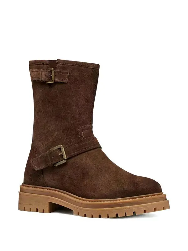 Geox Buckle-embellishment Suede Boots