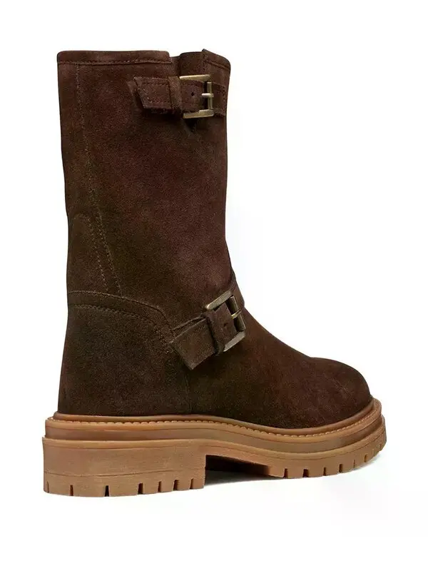 Geox Buckle-embellishment Suede Boots