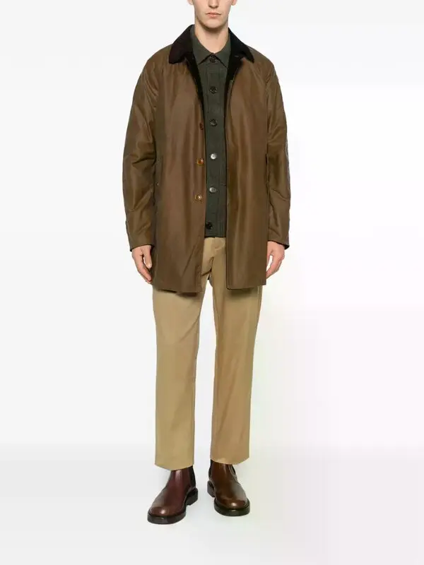 BARACUTA Original Corduroy Collar Coat - Brown