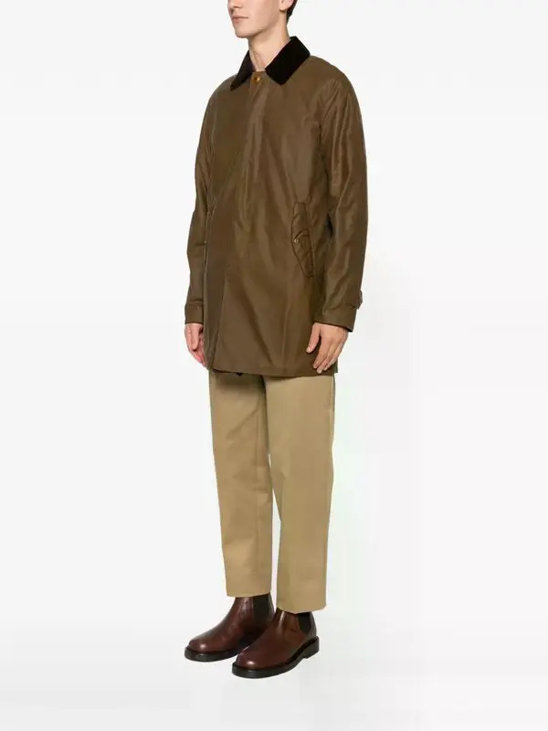 BARACUTA Original Corduroy Collar Coat - Brown