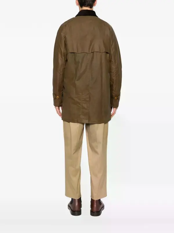 BARACUTA Original Corduroy Collar Coat - Brown