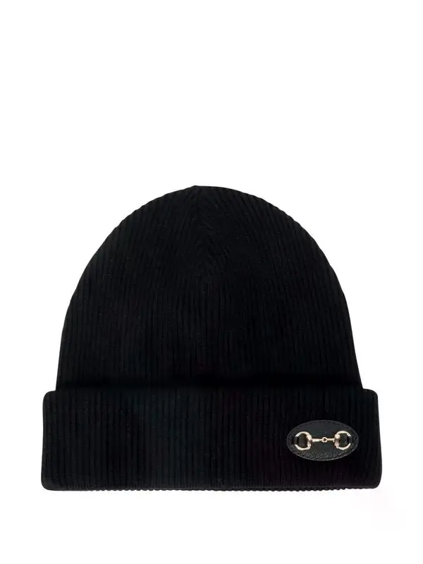 Gucci Horsebit Wool Beanie - Black