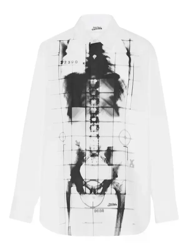 Jean Paul Gaultier Squeletor Printed Shirt - White