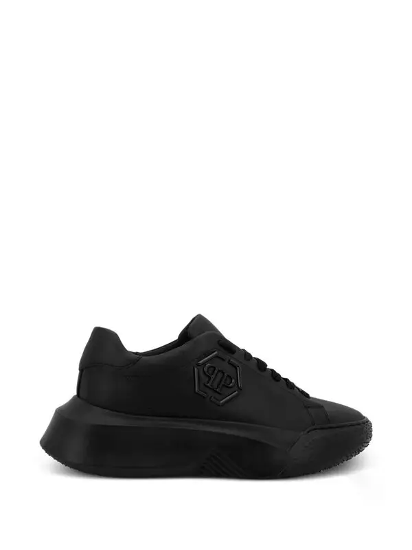 Philipp Plein Godzilla Runner Leather Sneakers - Black