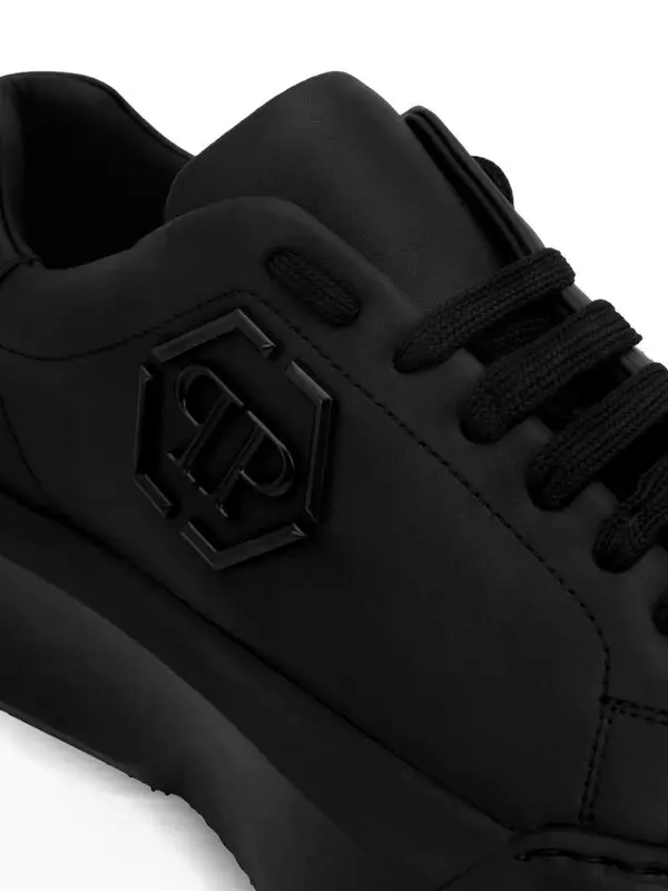 Philipp Plein Godzilla Runner Leather Sneakers - Black