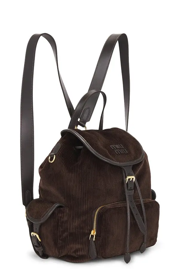 Miu Miu Velluto Righe Backpack