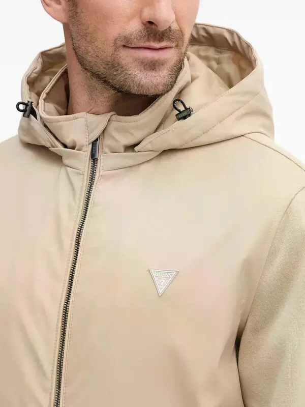 Guess Hooded Logo-patch Jacket