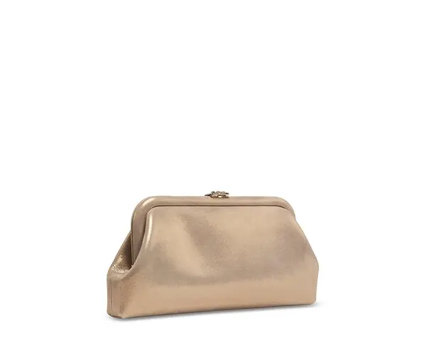 JIMMY CHOO Skyler Shimmer Suede Clutch