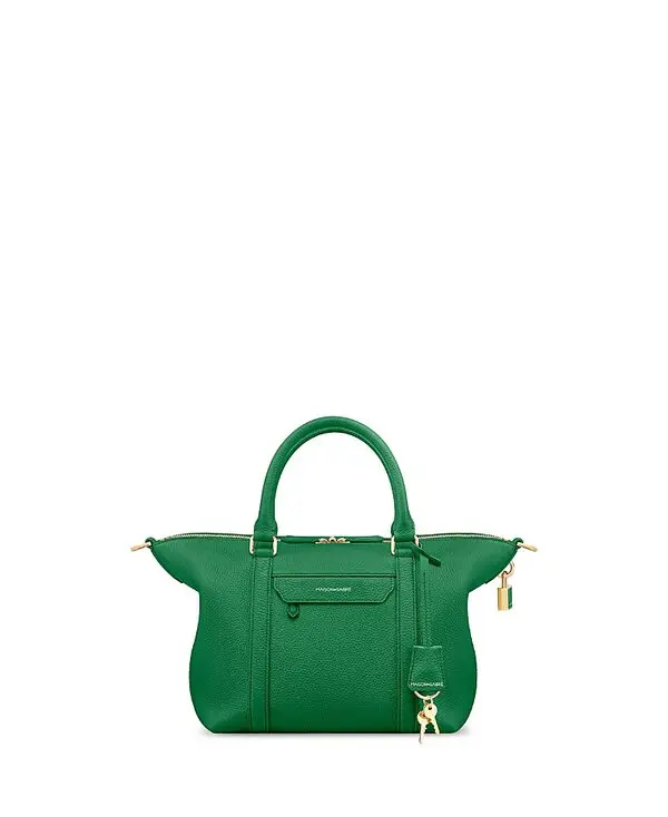 MAISON DE SABRE Small Leather Weekender - Emerald Green