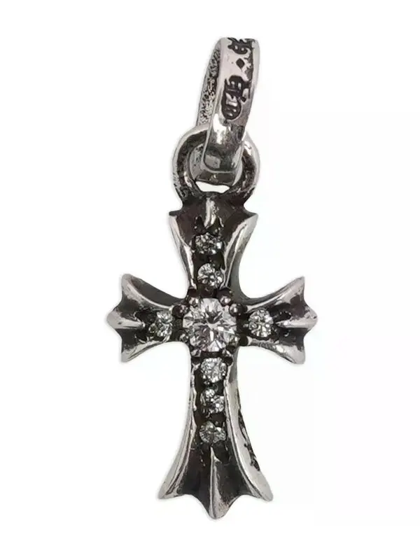 Chrome Hearts Sterling And Diamond Babyfat Pendant - Silver