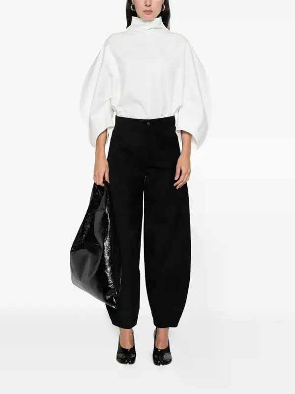 B1ARCHIVE High-neck Balloon-sleeve Top