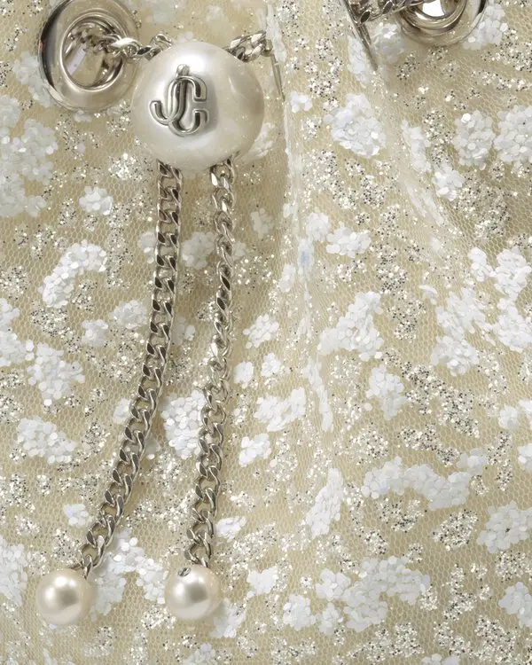 JIMMY CHOO Bon Bon Top Handle Bag - Ivory/silver