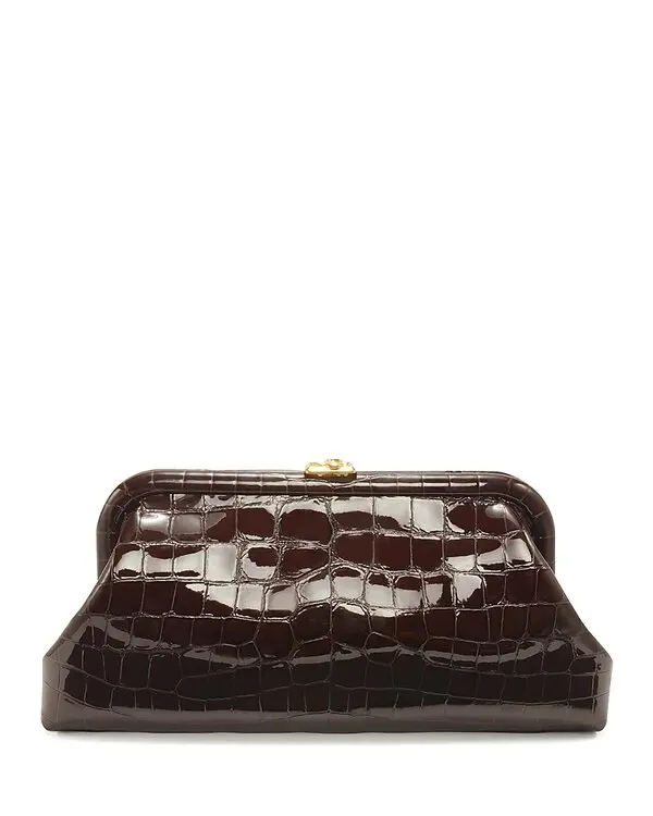 JIMMY CHOO Skylar Croc Embossed Clutch - Sambuco