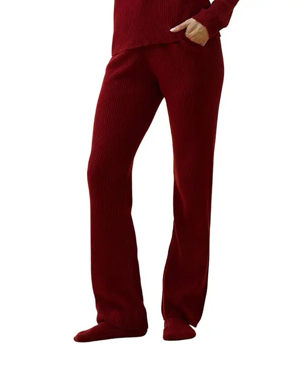 KIP Merino Cashmere Lounge Pajamas - Crimson