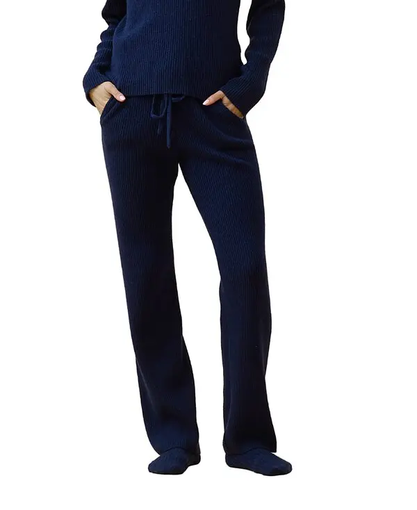 KIP Merino Cashmere Lounge Pajamas - Midnight Blue