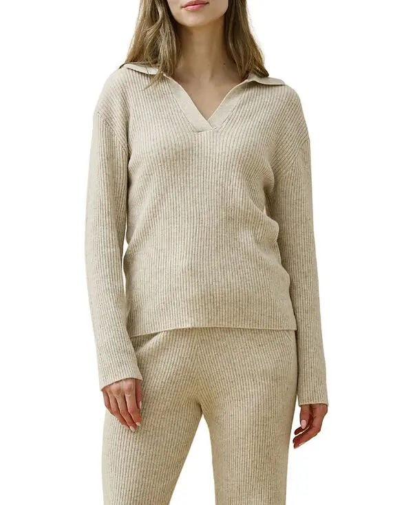 KIP Merino Cashmere Lounge Sweater - Champagne