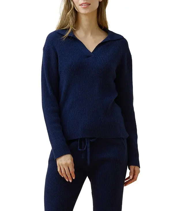 KIP Merino Cashmere Lounge Sweater - Midnight Blue