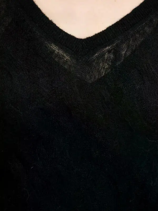 Guess V-neck Cable Knit Sweater