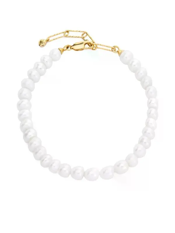 Monica Vinader Pearl Bracelet - Gold