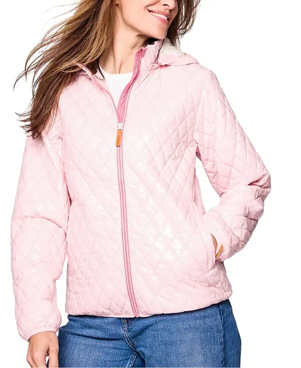 NORTHERN CLASSICS Quilted Puffer Jacket - Shiny Ballerina Pink