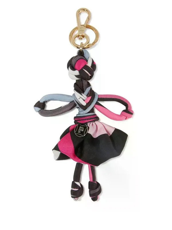 Emilio Pucci Iride-print Silk Keychain - Black