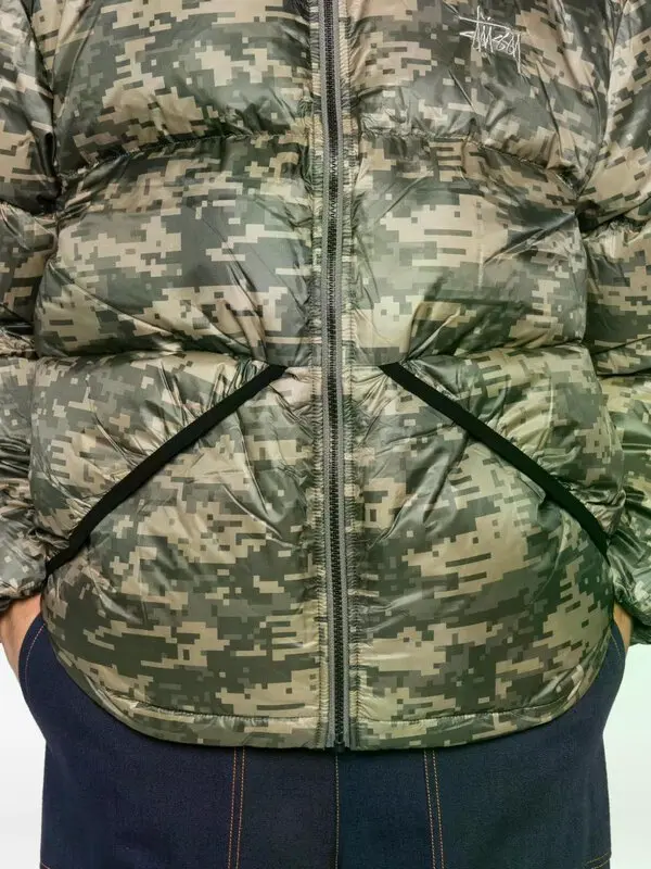 StÜssy Camouflage Zip Jacket - Green