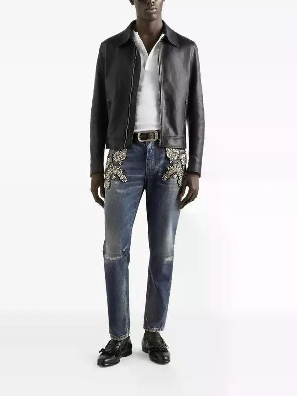 Dolce & Gabbana Embellished Jeans - Blue