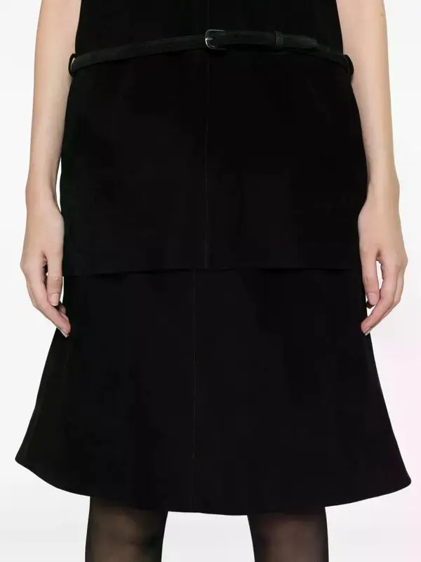 TOTEME Mini Suede Skirt - Black