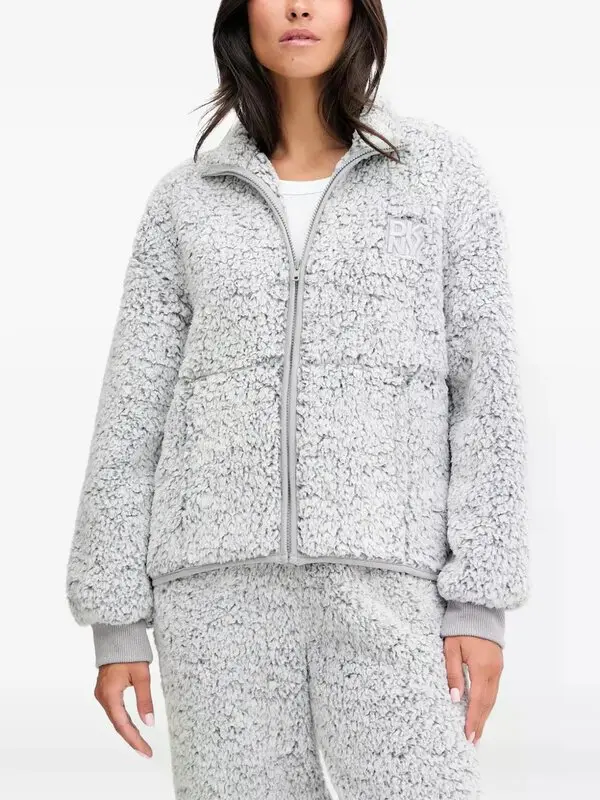 Dkny Zip-up Logo Pajama Set