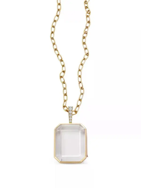 Loquet 18k Yellow Diamond Locket Necklace - Gold