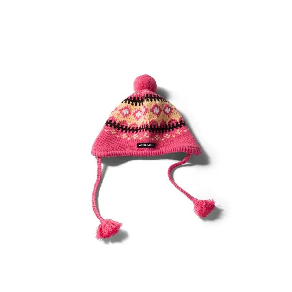 Miu Miu Wool Trapper Hat - Pink