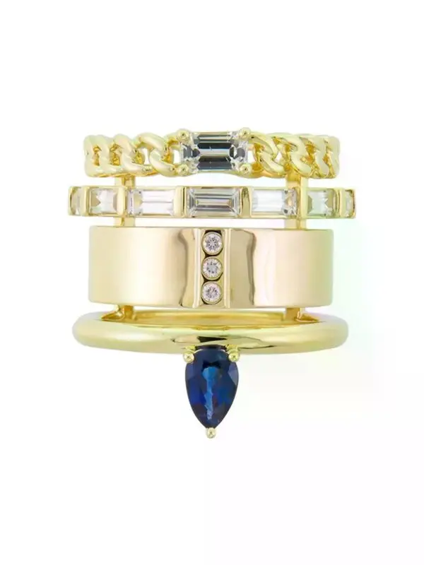 TYPE JEWELRY Yellow Sapphire Stack Ring - Gold