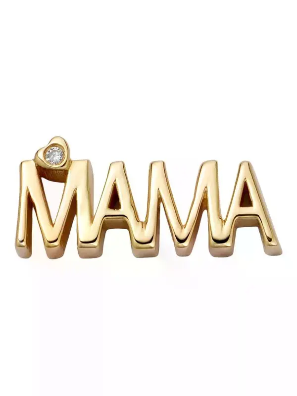 Loquet 18k Yellow Mama-lettering Diamond Charm - Gold