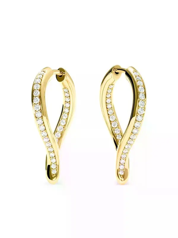 Tamara Comolli 18k Yellow Diamond Hoop Earrings - Gold