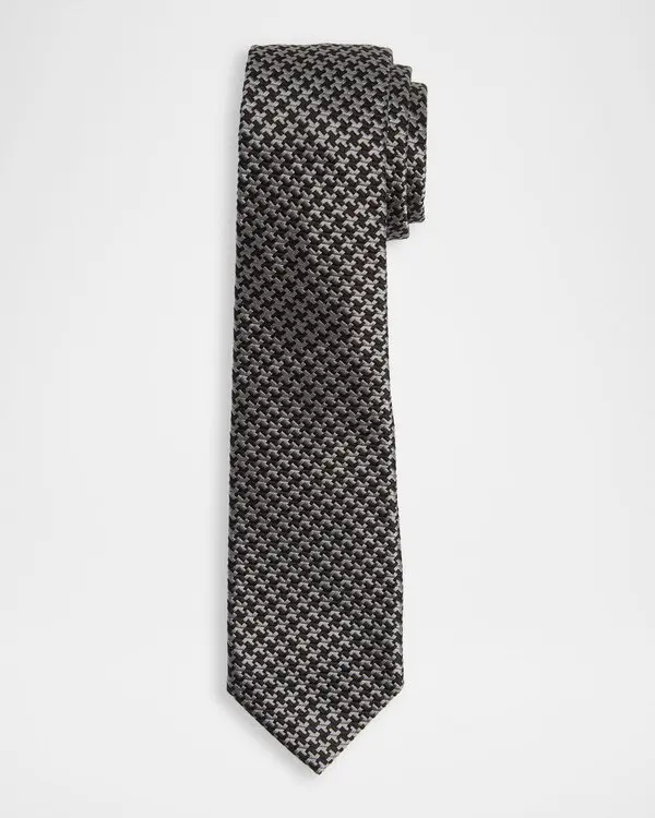 TOM FORD Star Pinwheel Standard Tie - Grey