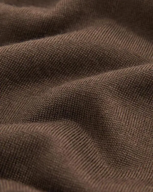 REISS Merino-wool Crewneck Sweater - Chocolate