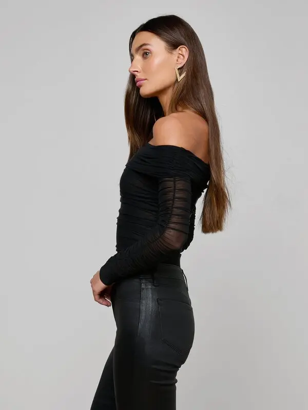 L'Agence Poppie Off-the-shoulder Bodysuit
