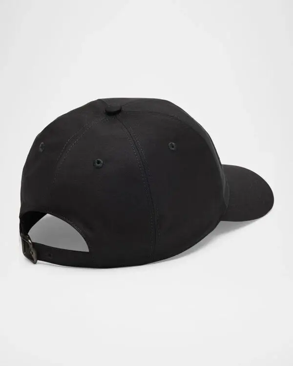 Burberry Check Logo Gabardine Baseball Cap