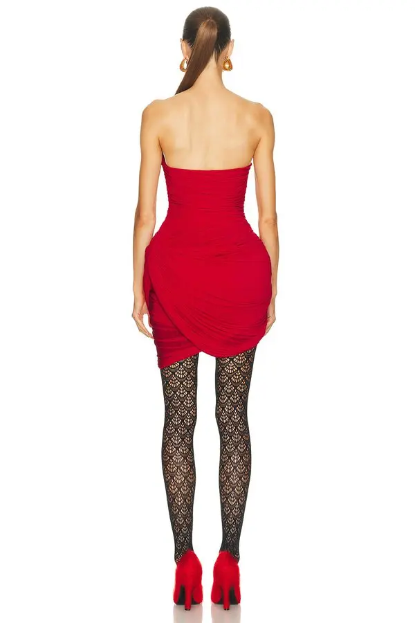 Magda Butrym Strapless Mini Dress - Red
