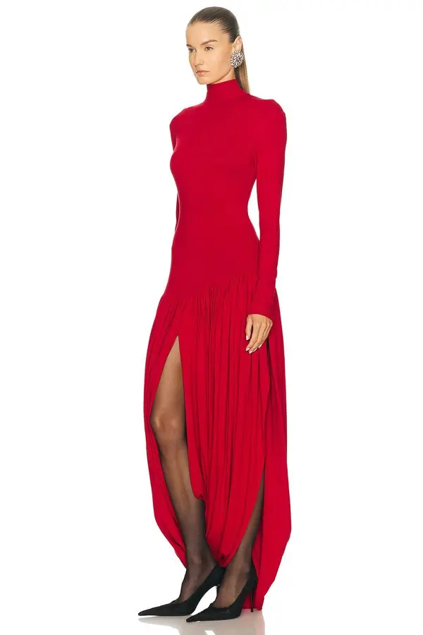 Magda Butrym Long Sleeve Draped Dress