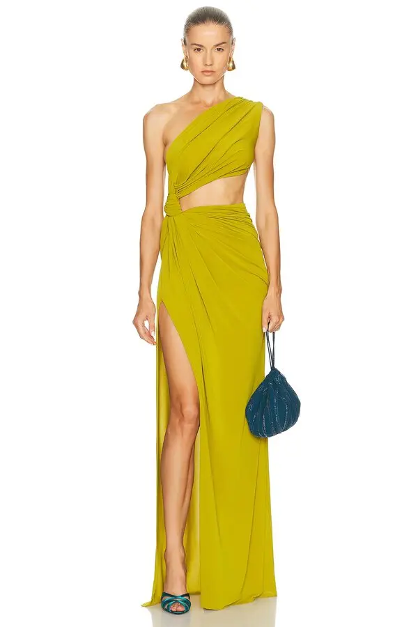 Alex Perry One Shoulder Draped Gown