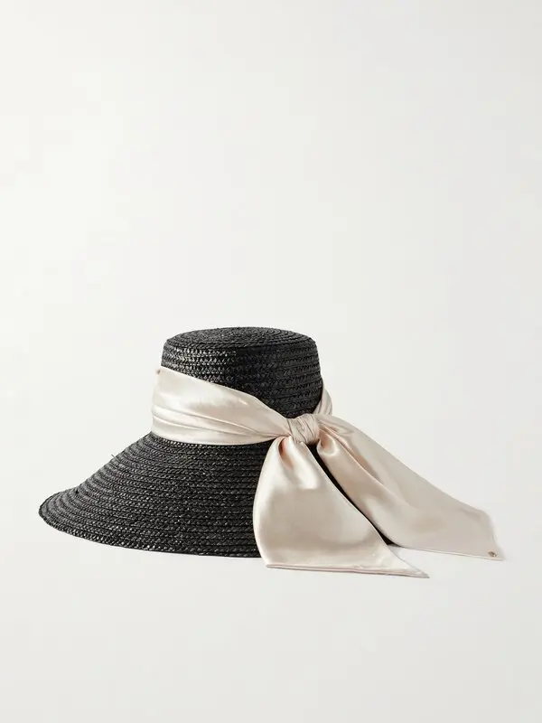 Eugenia Kim Mirabel Satin-trimmed Straw Sunhat