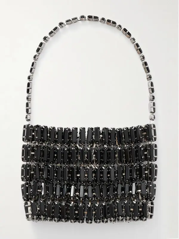 Saint Laurent Evening Micro Crystal-embellished Chainmail Shoulder Bag