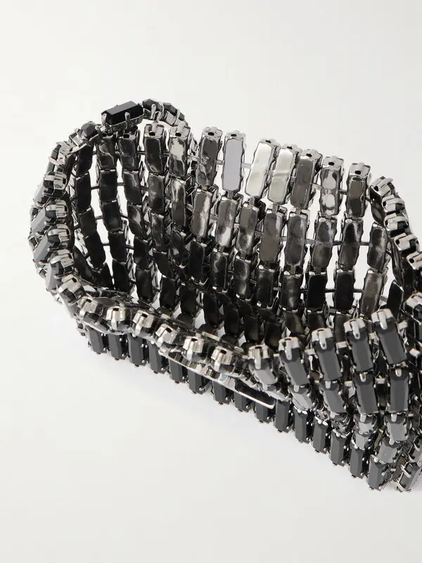 Saint Laurent Evening Micro Crystal-embellished Chainmail Shoulder Bag