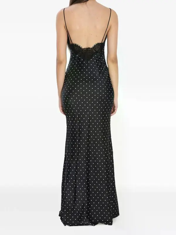 SELF-PORTRAIT Polka-dot Lace Maxi Dress
