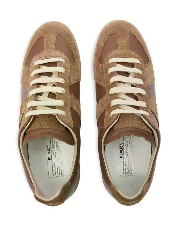 MAISON MARGIELA Replica Panelled Sneakers - Brown