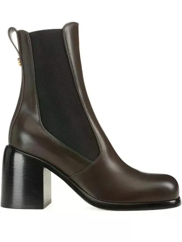 SERGIO ROSSI 80mm Avenue Chelsea Leather Boots - Brown