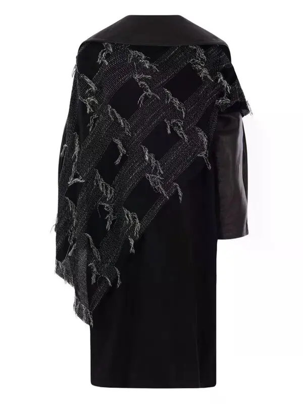 Yohji Yamamoto Leather-panel Coat