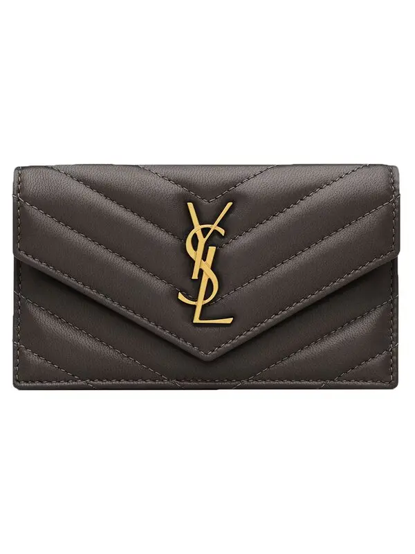 Saint Laurent Card Holder "cassandras - Grey
