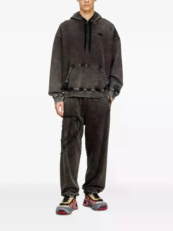 DIESEL® Cotton Hoodie With Embroidered Detail